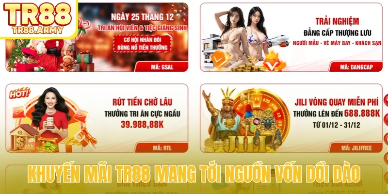 Khuyến Mãi TR88 Mang Tới Nguồn Vốn Dồi Dào Cho Mọi Dân Cược Hiện Nay